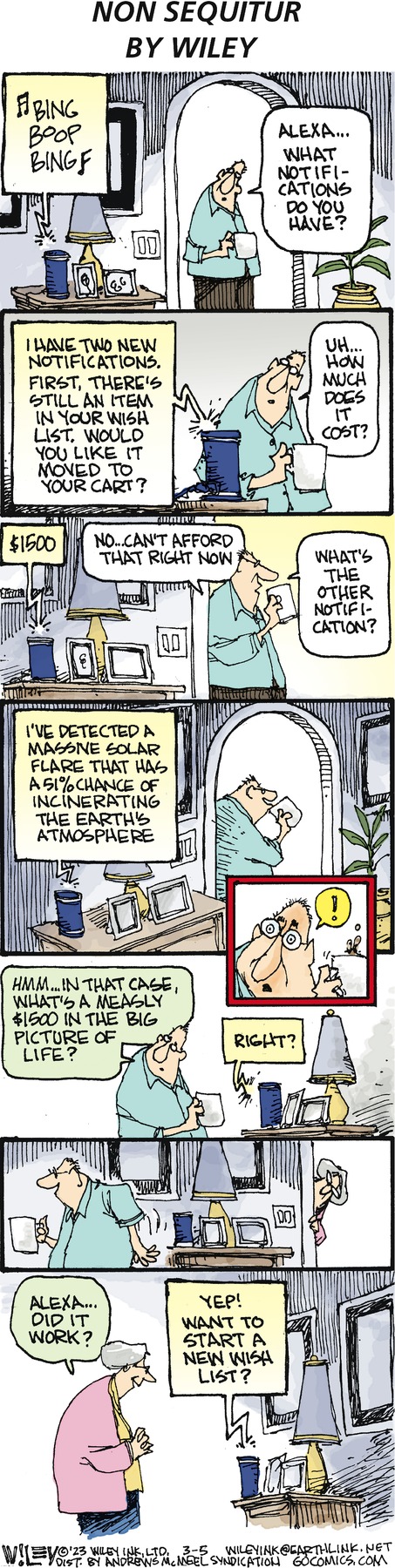 Non Sequitur by Wiley Miller for March 5, 2023 | GoComics