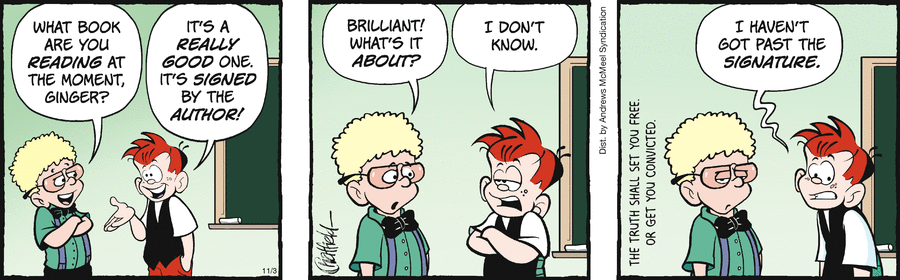 Ginger Meggs by Jason Chatfield for November 3, 2025 | GoComics